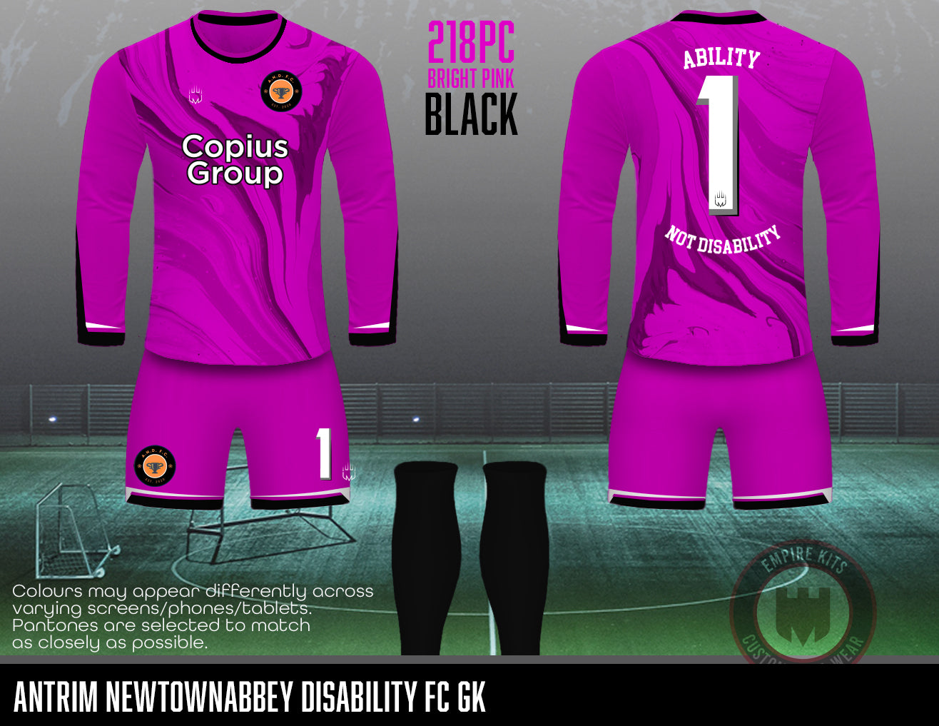 Antrim Newtownabbey Disability FC - GK (Copius Group) – empirekits