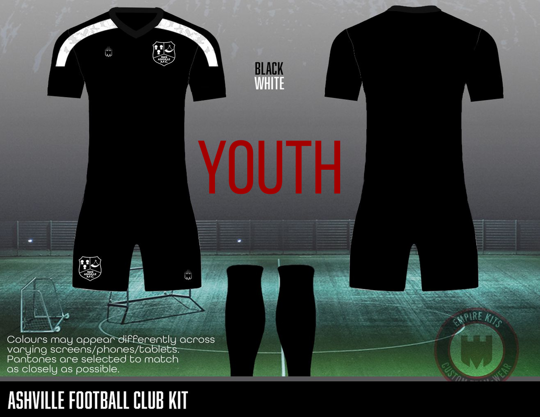 Ashville Football Club black kit - Youth – empirekits