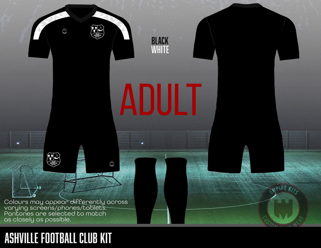 Ashville Football Club black kit - Adult – empirekits